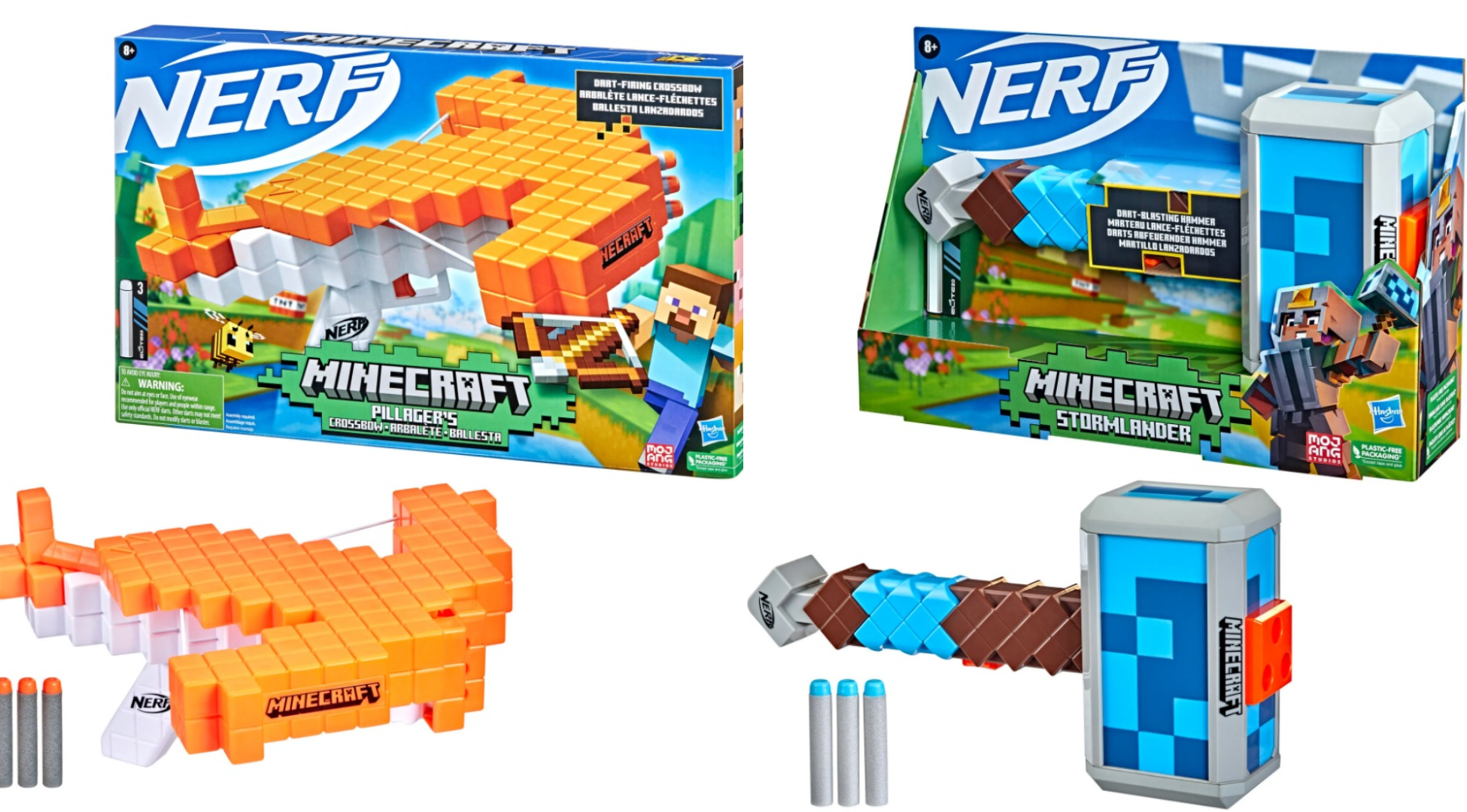 Minecraft: Nerf presenta la collezione di blaster ispirata al gioco ...